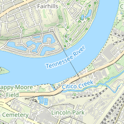 Chattanooga Topo Map TN, Hamilton County (Chattanooga Area)