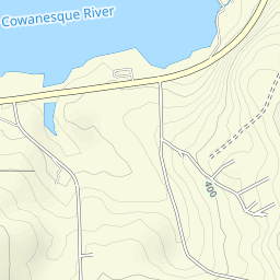 Cowanesque Lake Topo Map PA, Tioga County (Tioga Area)